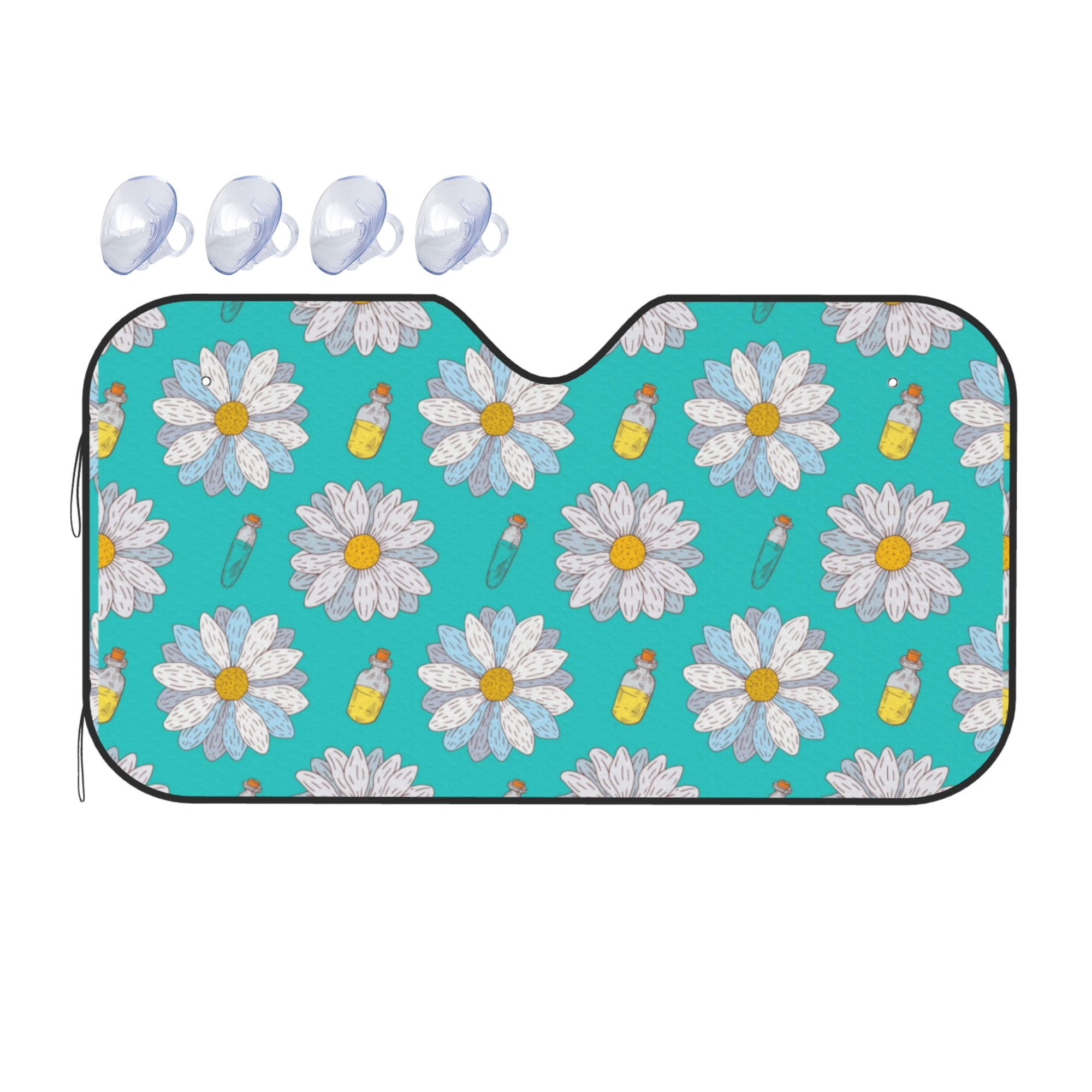 Flower Pattern background 1-Piece Car Front Window Sunshade-Foldable ...