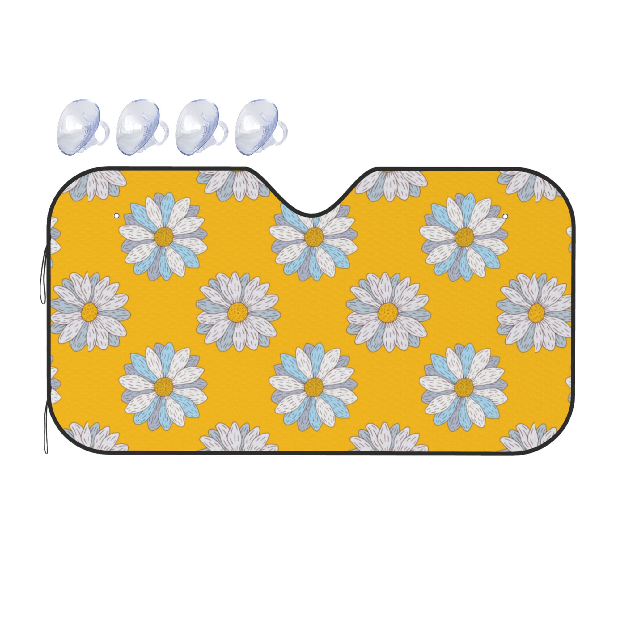 Flower Pattern background 1-Piece Car Front Window Sunshade-Foldable ...