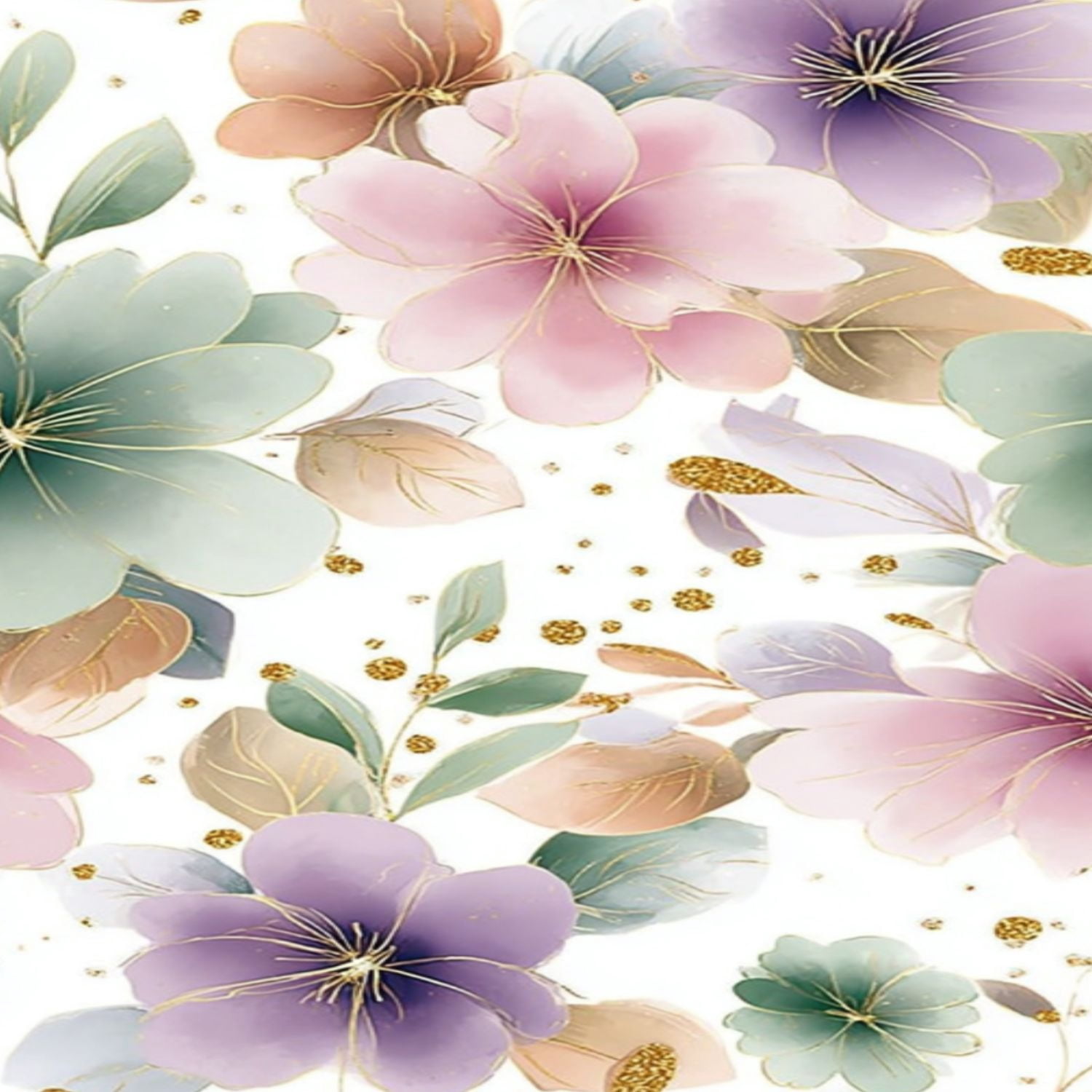 Flower Peel and Stick Wallpaper 17.7in x 9.8ft Soft Pastel Floral ...