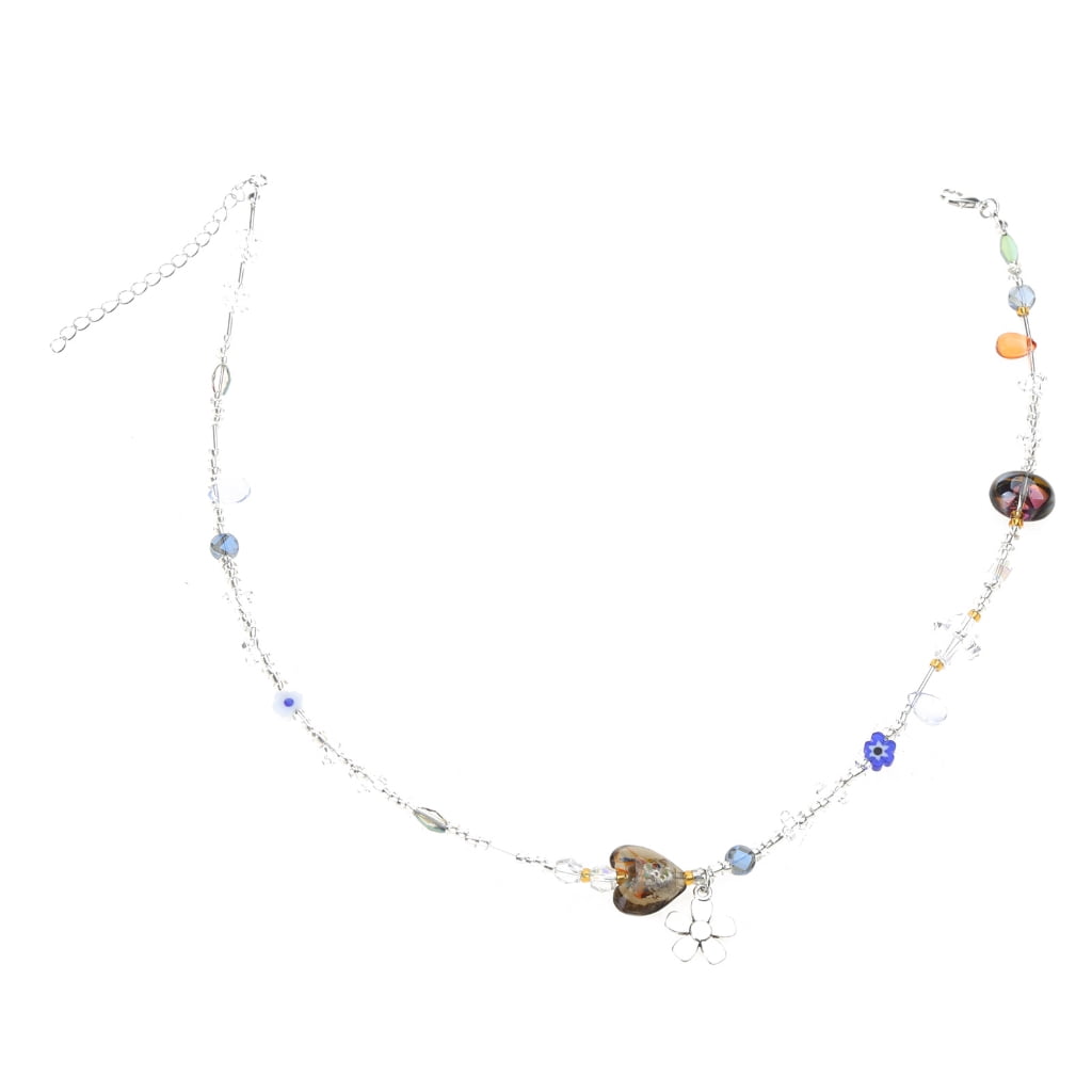 Flower Pendant Necklace Acrylic Flower Charm Clavicle Chain Jewelry ...