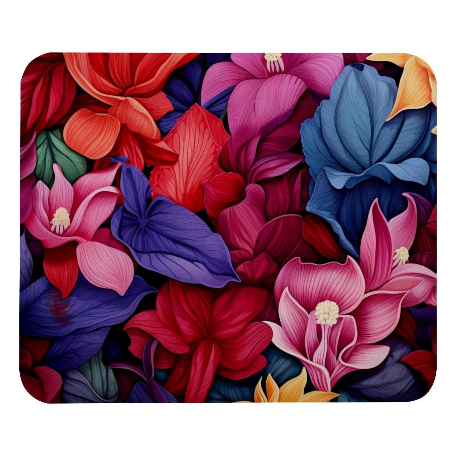 Flower Petal Computer Mouse Pad,Rubber Mouse Mat for Gaming, Office ...