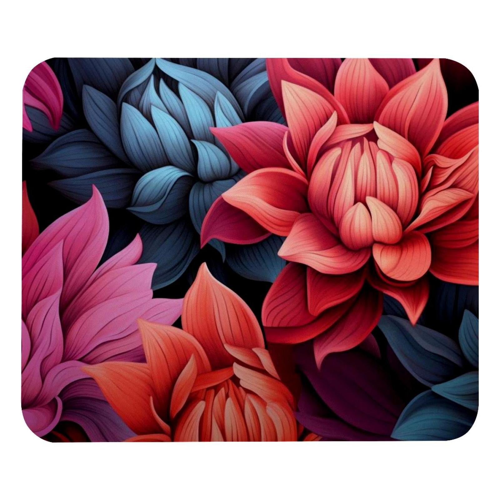 Flower Petal Mouse Pad, Personality Design Rubber Base for Office Decor ...