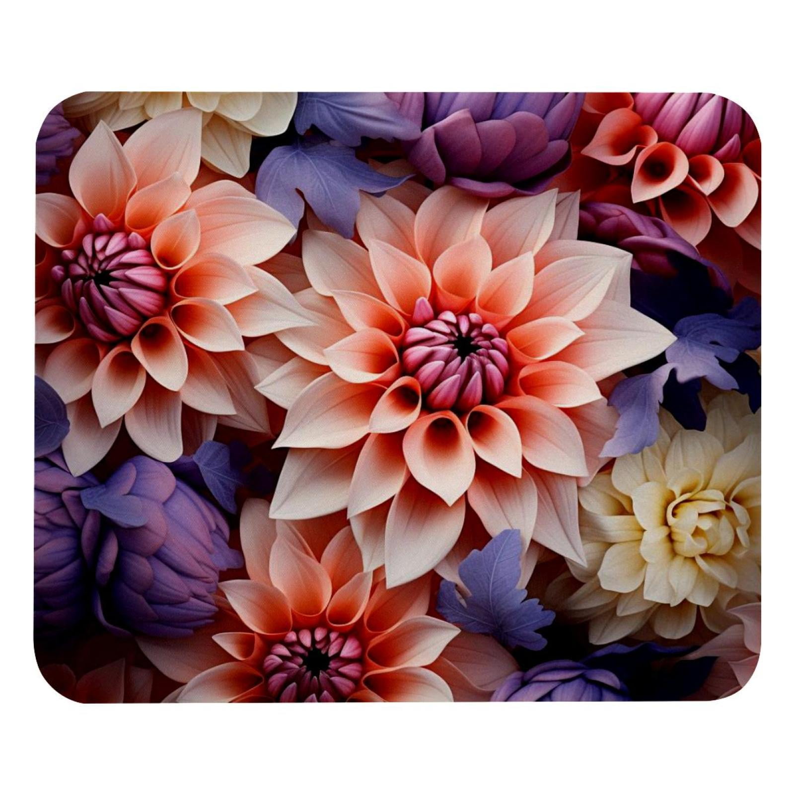Flower Petal Mouse Pad, Personality Design Rubber Base for Office Decor ...