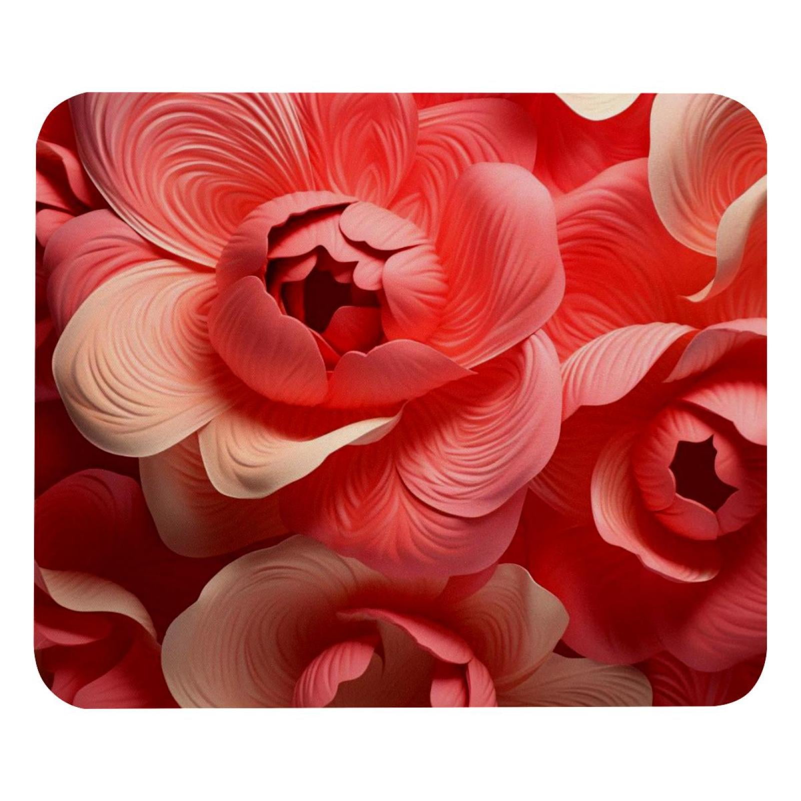 Flower Petal Mouse Pad , Soft Cute Computer Mouse Mat with Rubber Base ...