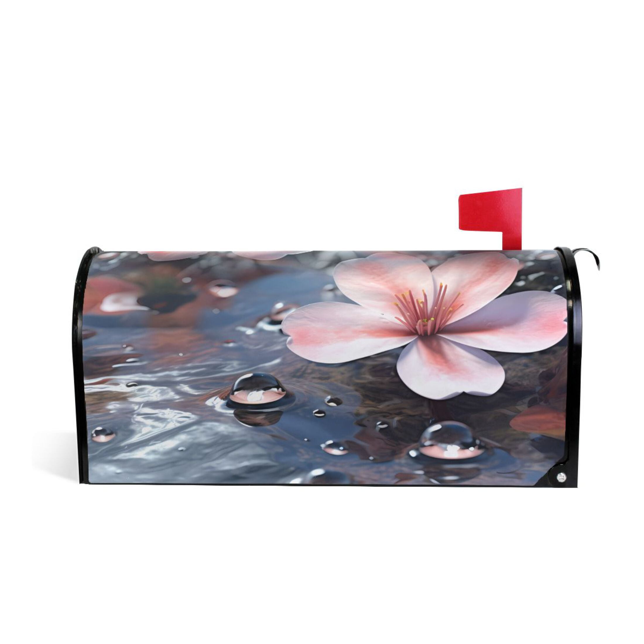 Flower Petals on Water Magnetic Mailbox Covers 21" X 18" Post Letter ...