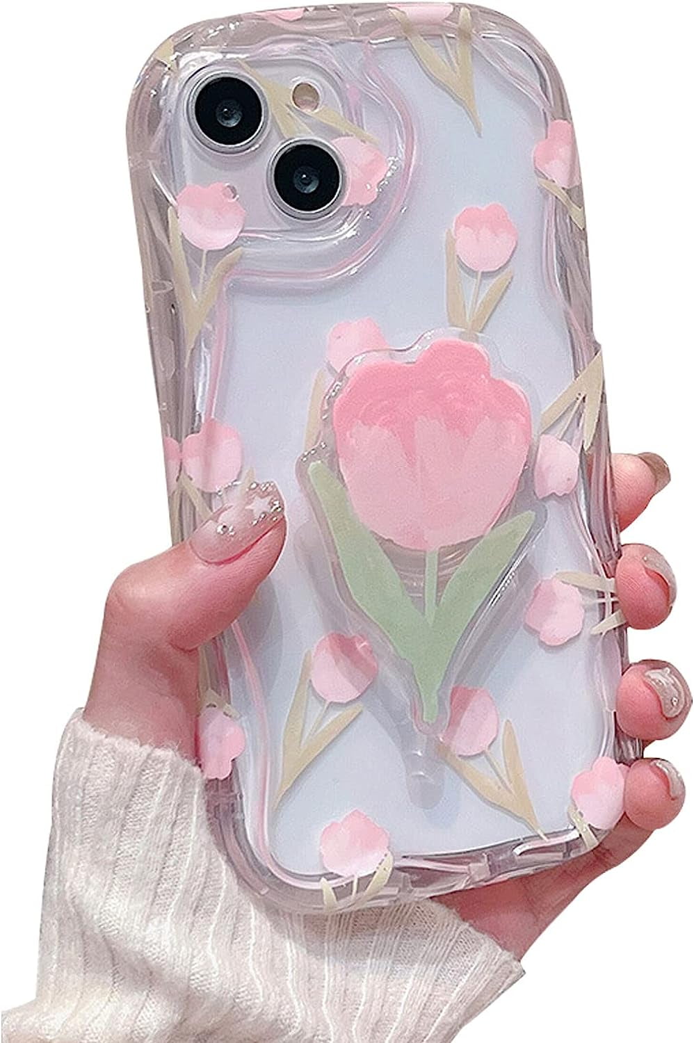 Flower Phone Case for iPhone 13 Pro Max, Japanese Korean Cute 3D Clear ...