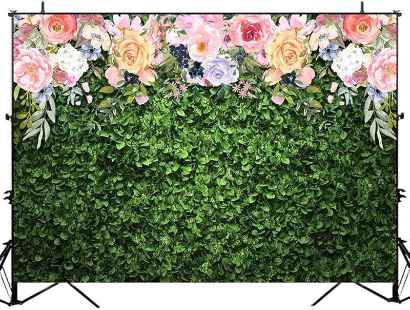 Flower Photography Backdrop Green Spring Grass Lawn Party Background ...