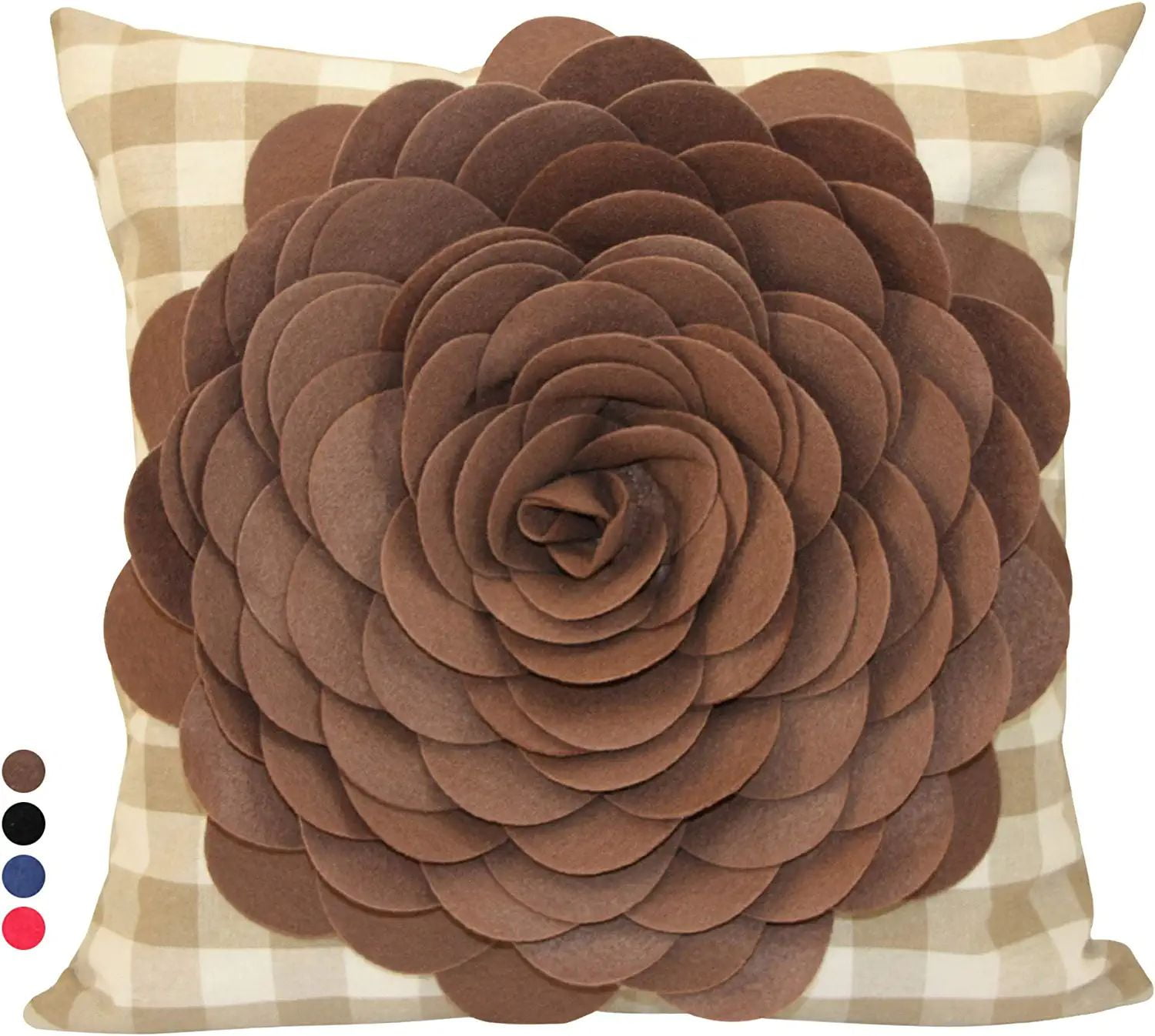 Flower Pillow Decorative Throw Pillow 3D Rose – Vintage Flower Pillow ...