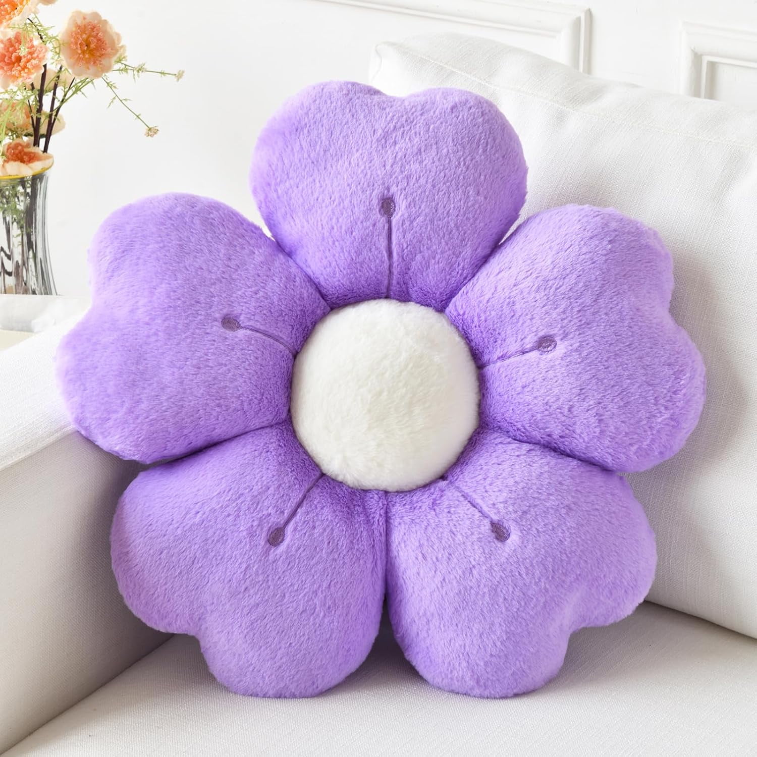 Flower Pillow, Flower Shaped Pillow Decorative Throw Pillows for Bed ...