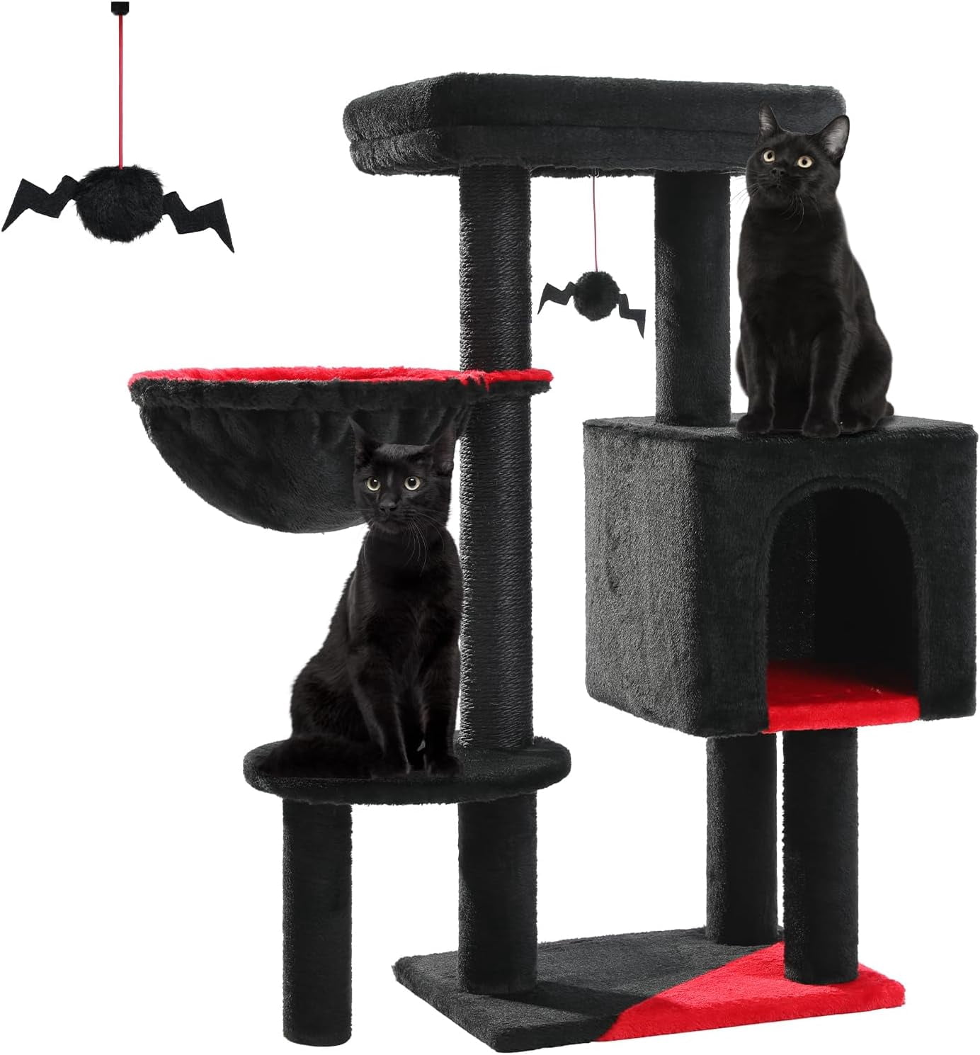Flower Pink Cat Tree, 35.4" Cute Cat Tower Condo for Indoor Cats w ...