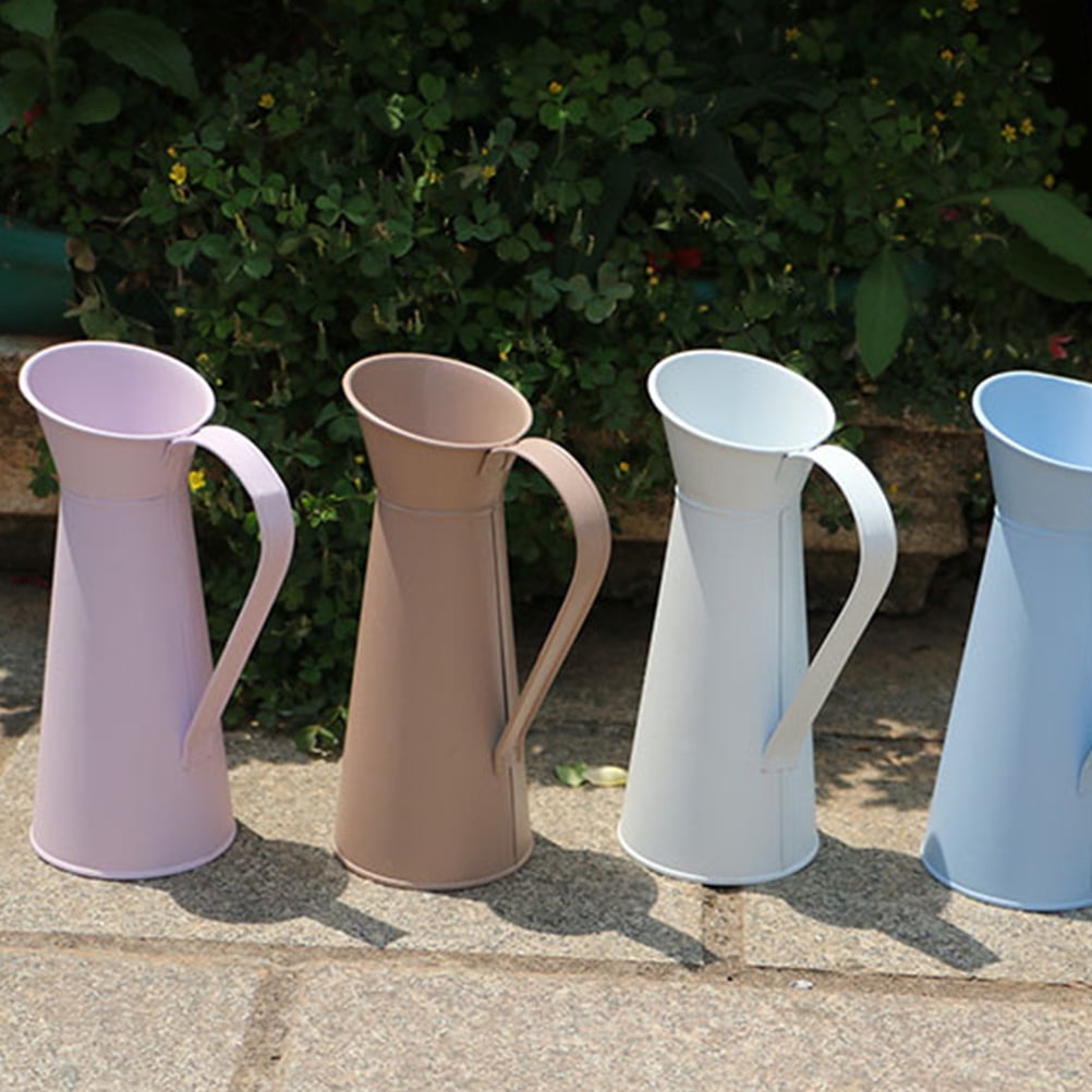 Flower Pitcher Vase Vintage Flower Bucket Rustic Flower Container ...