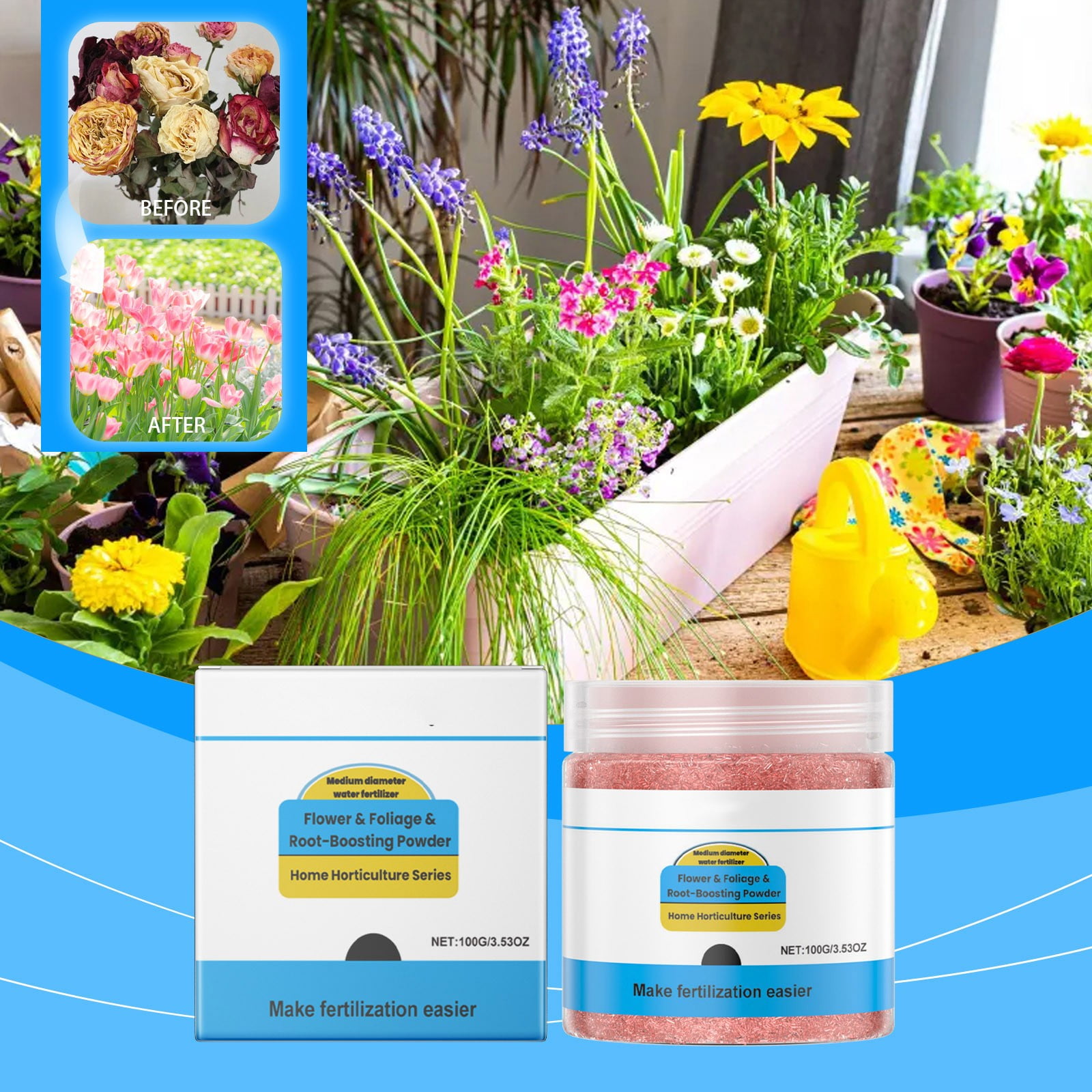 Flower Plant Nutrition Powder 100g Enhancement Formula Promotes Bud ...