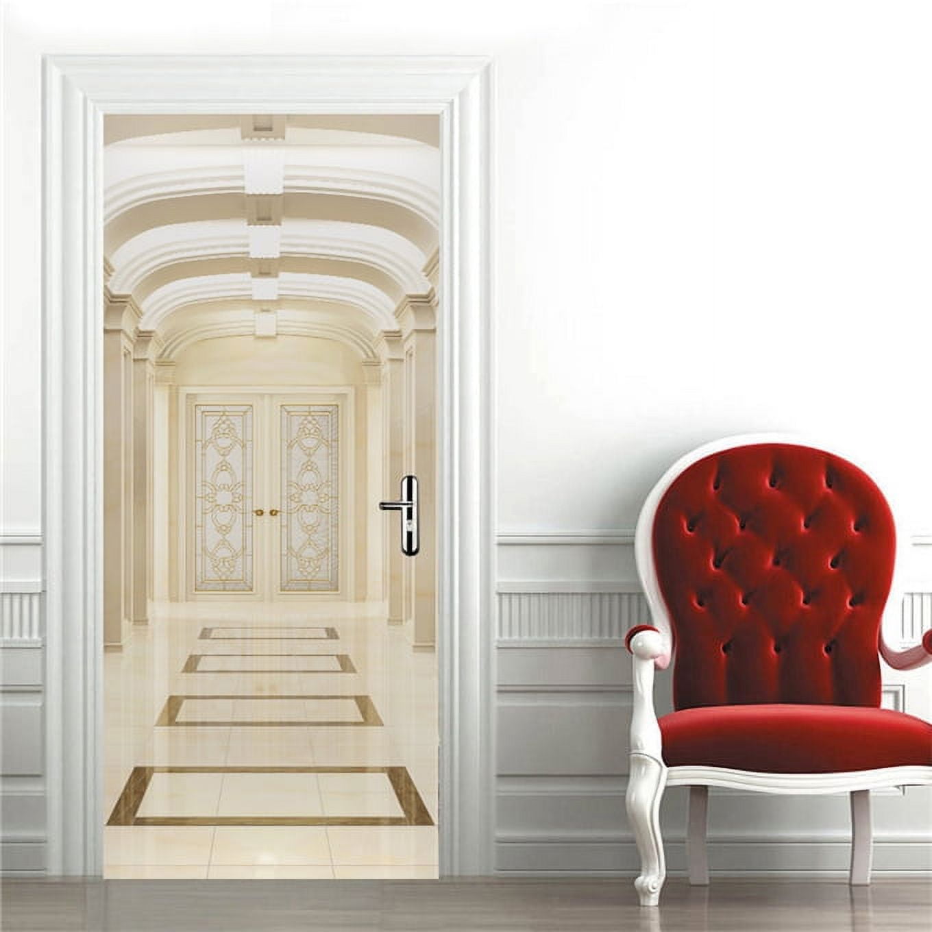 Flower Plant Street Door Sticker Porch Room Decoration Wallpaper Self ...