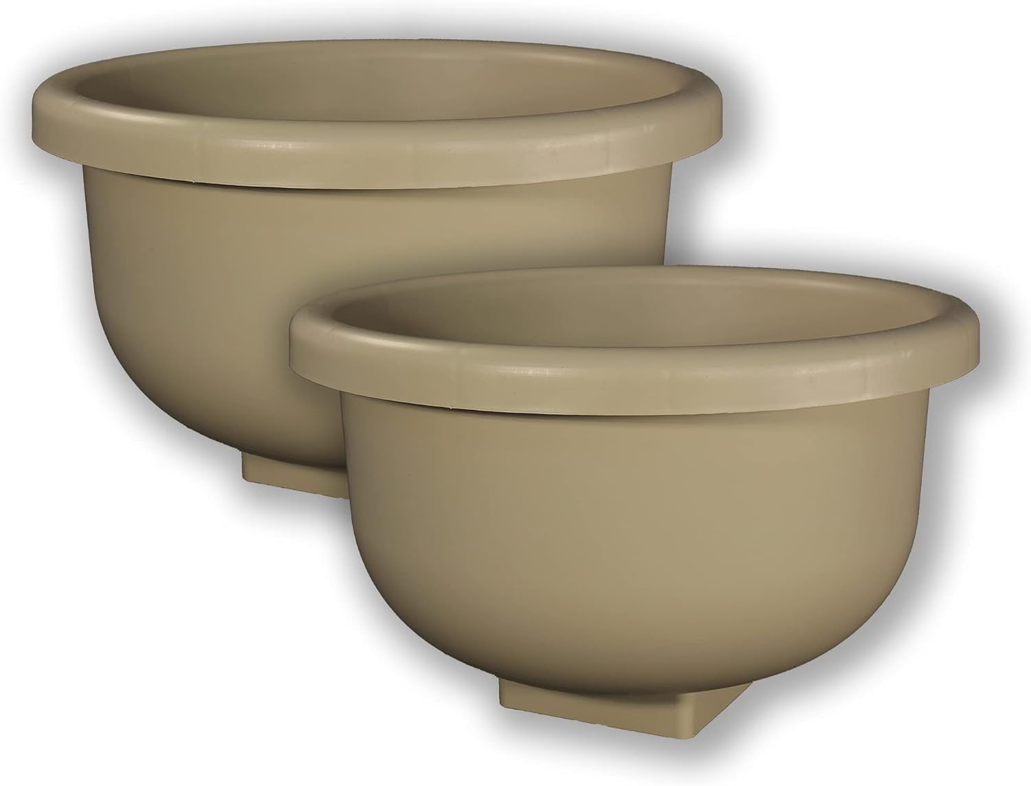 Flower Planter for 4x4 Vinyl Post - Set of 2-13” Round Lightweight ...