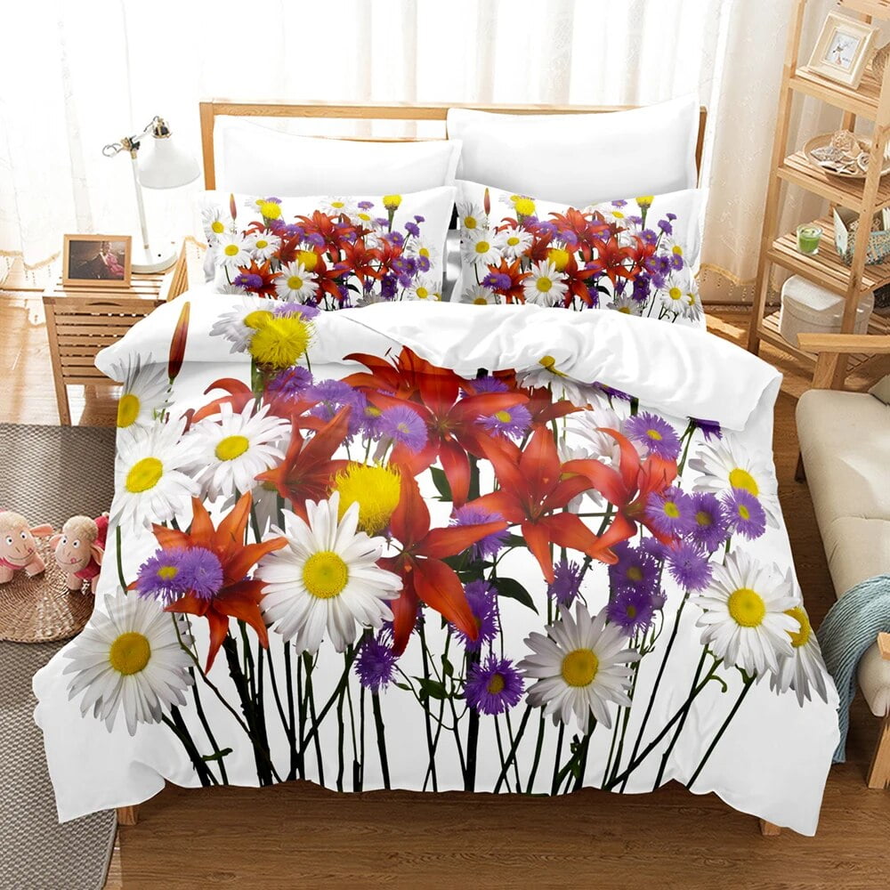 Flower Plants Bedding Set Plant Flowers Duvet Cover Boys Quilt Cover ...