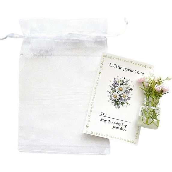 Flower Pocket Hug Card, Relationship Gift for Distant Social Presents ...