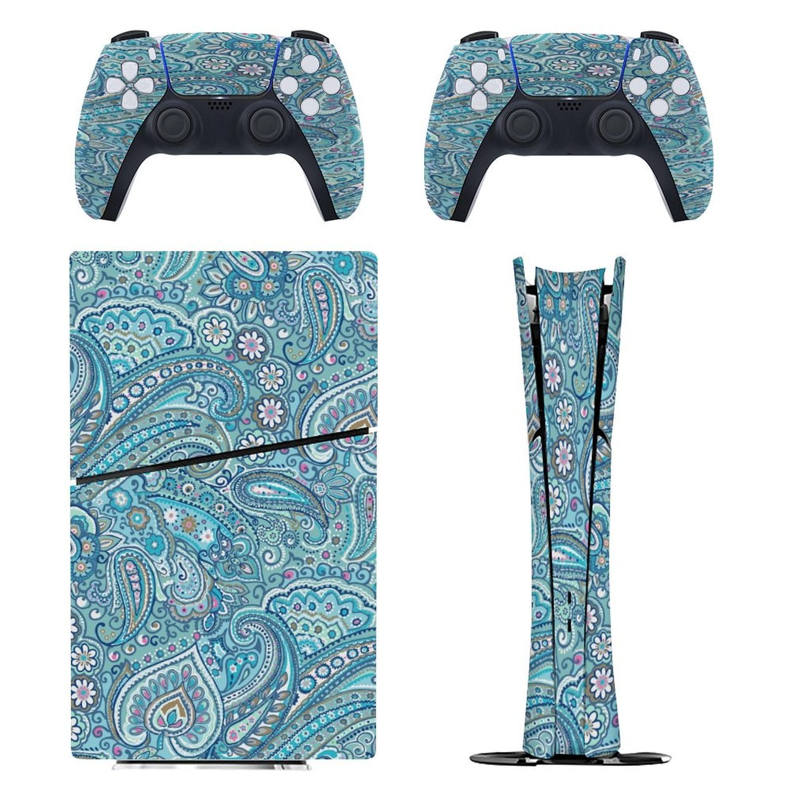 Flower Polka Dot Paisley PS5/PS5 Slim Digital Disc Skin Sticker For ...