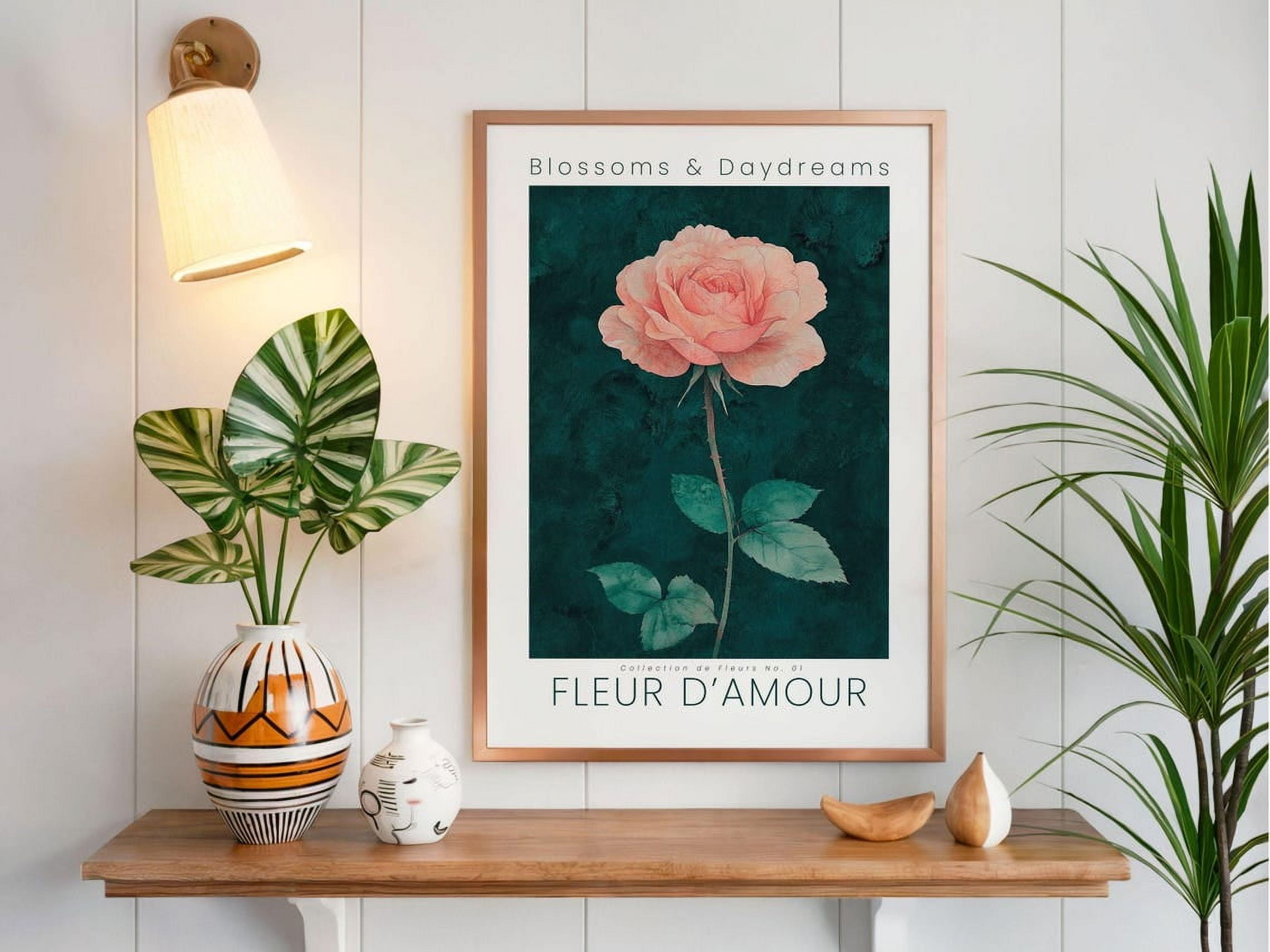 Flower Poster, Emerald Green Print, Botanical Art Print, Flower Bouquet ...