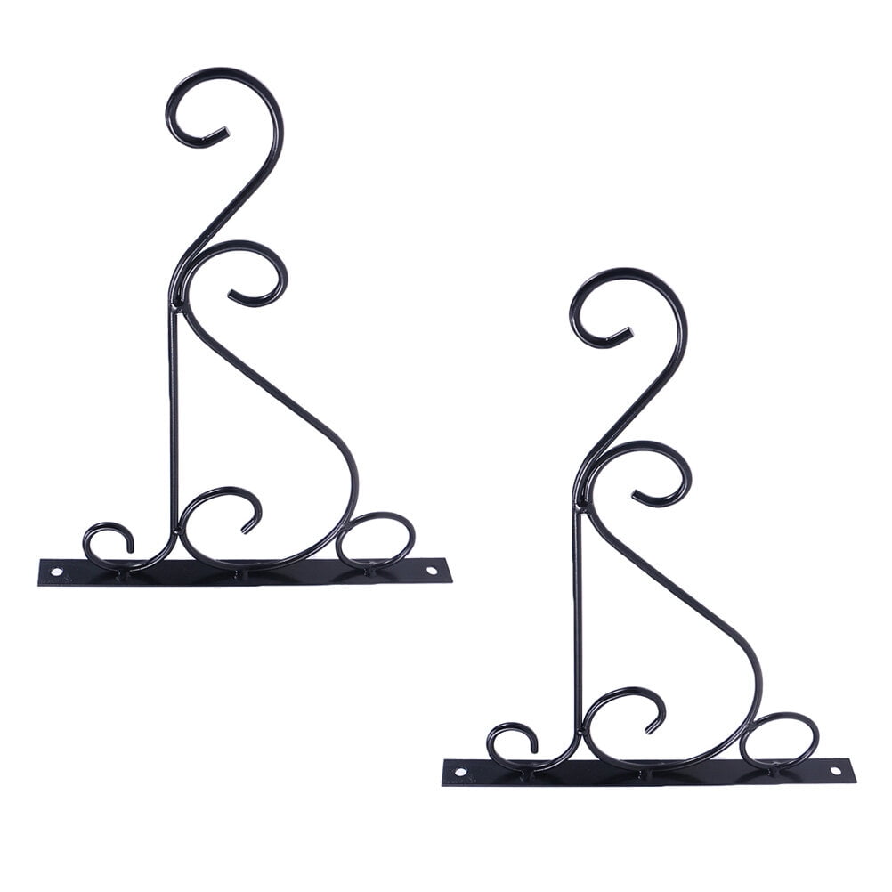 Flower Pot 2 Pcs Wind Chime Hanger Plant Hangers Wrought Iron Flowerpot ...