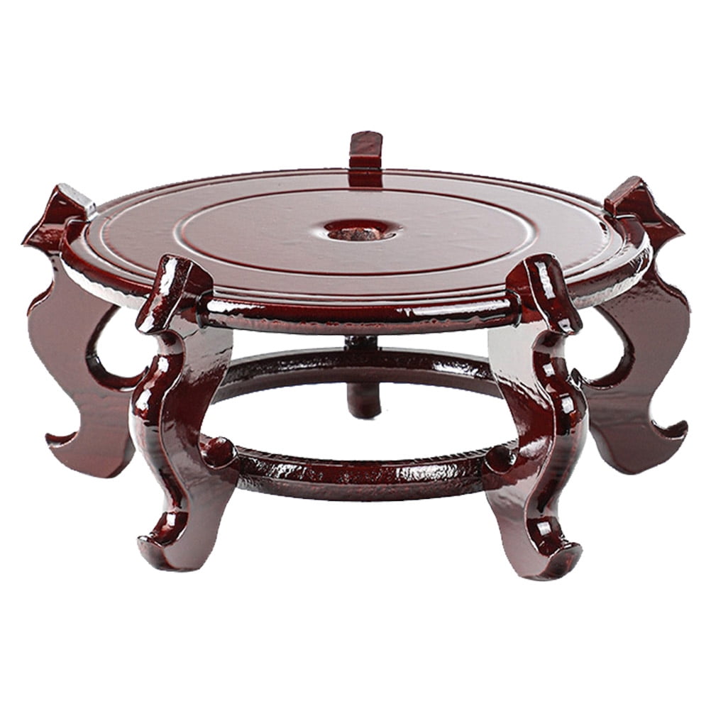 Flower Pot Base Indoor Plant Fish Tank Plants Wooden Base Wooden Plant ...