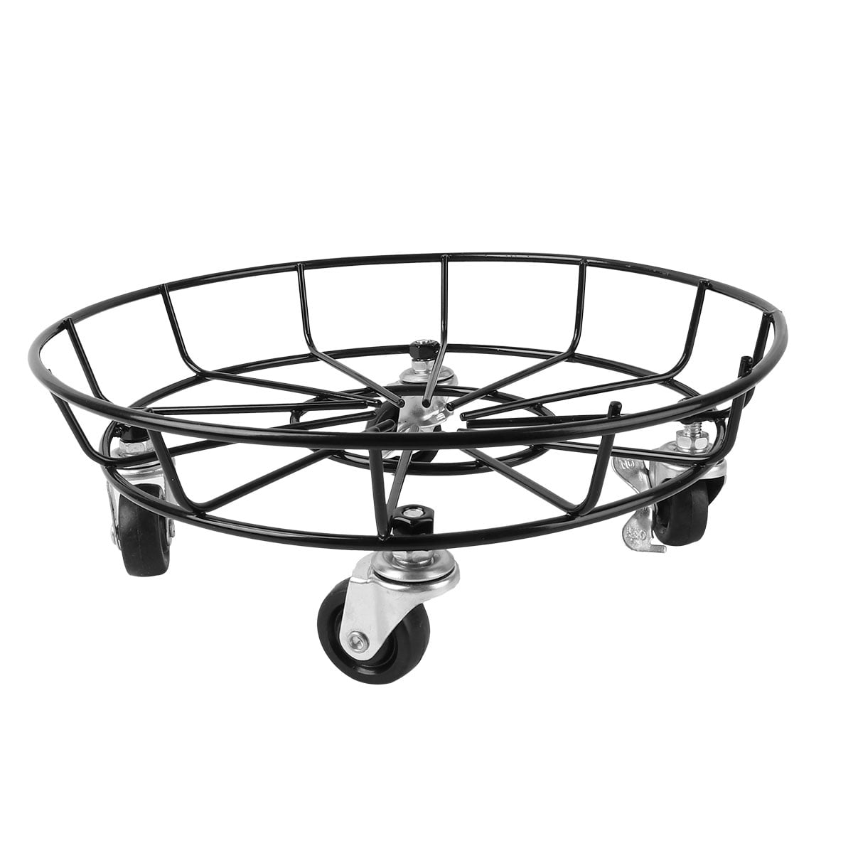 Flower Pot Base Metal Plant Round Flower Pot Rack on Rollers Outdoor ...