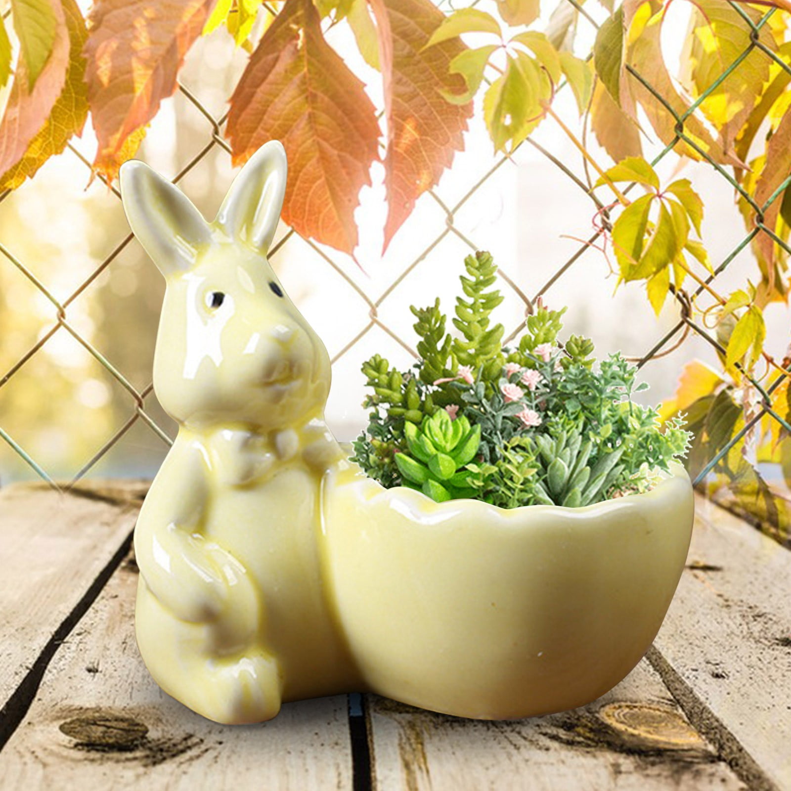 Flower Pot,Easter Rabbit Mini Ceramic Succulent Plant Pots Thumb Flower ...