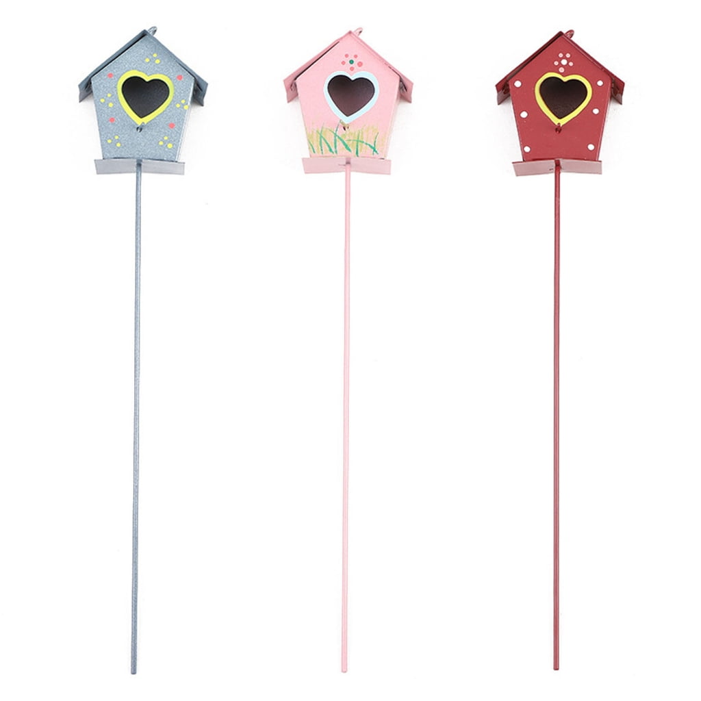 Flower Pot Garden Stake Decorations Indoor Outdoor Lawn Pathway Lawn ...