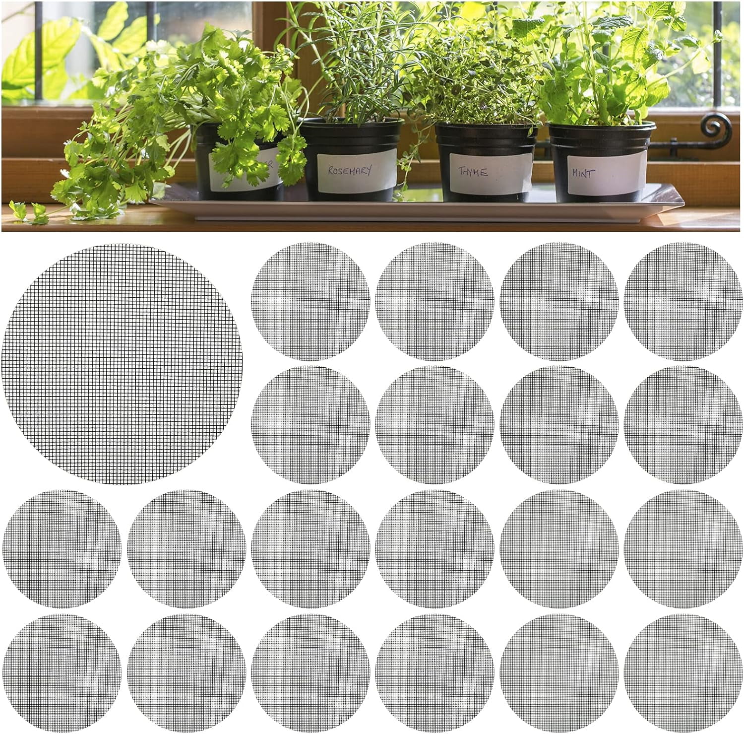Flower Pot Hole Mesh Pad Round Drainage Hole Screens Garden Plant ...