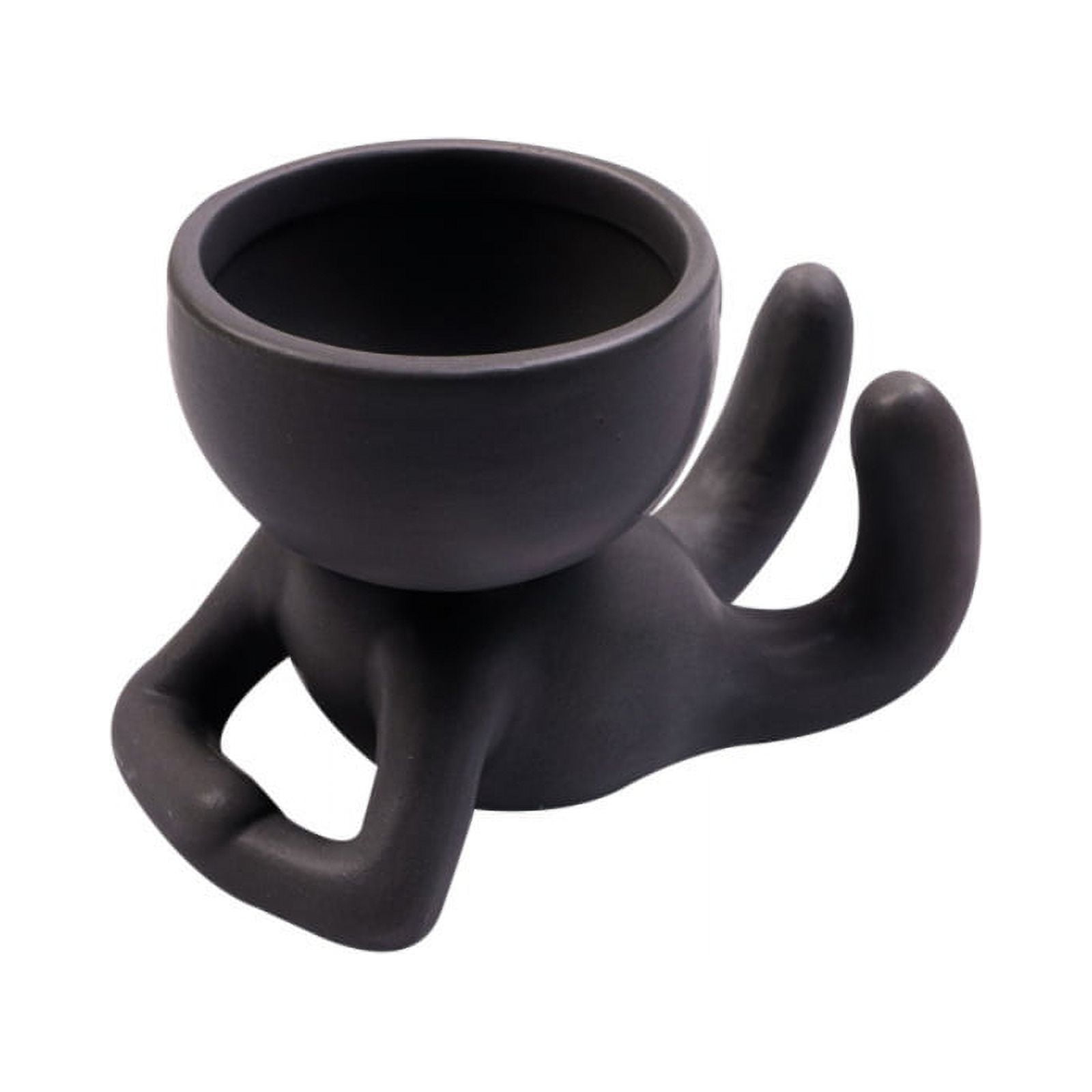 Flower Pot for Houseplants,Ceramic Plant Pot,Creative Sitting Human ...