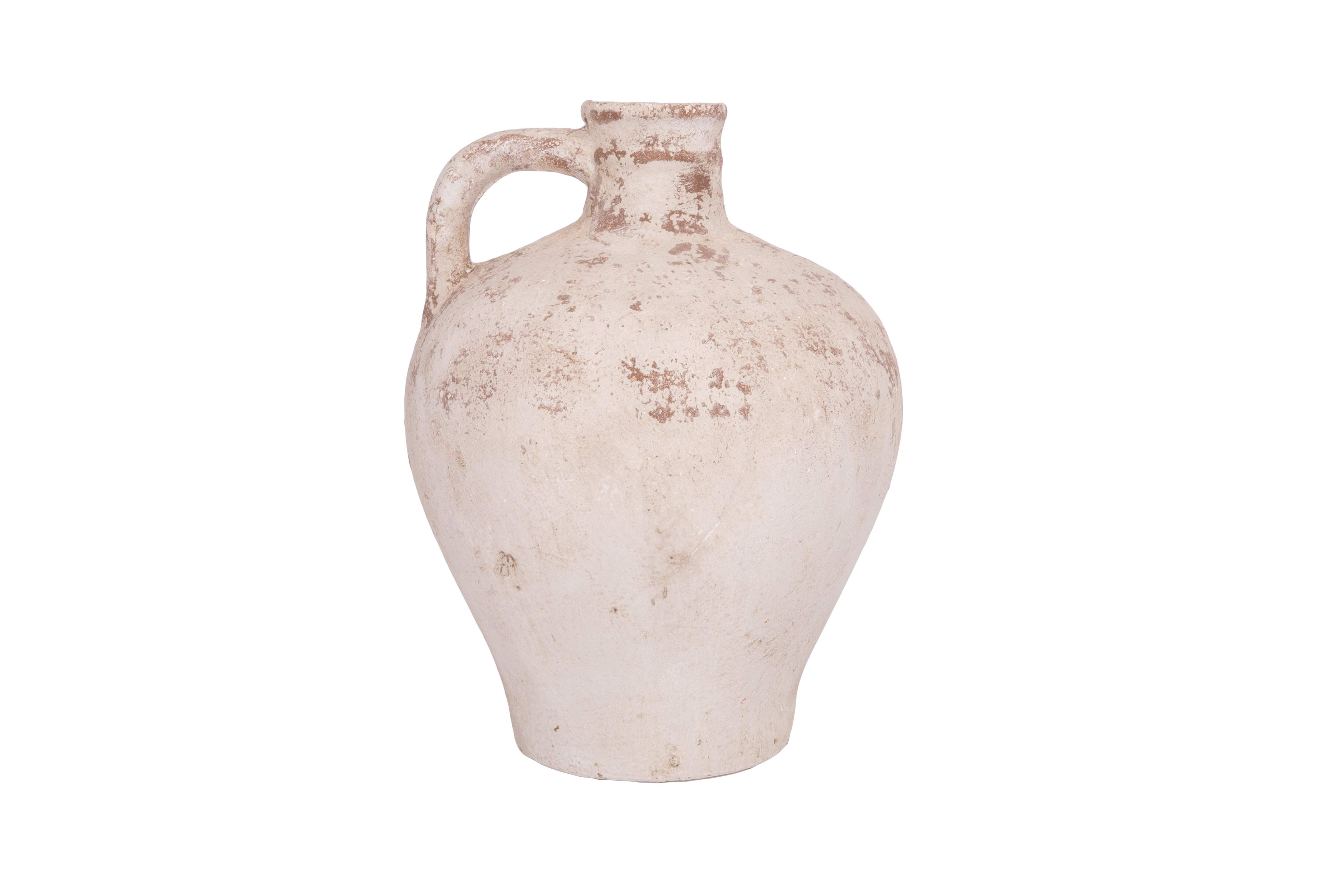 Flower Pot Magnesium Oxide White and Brown..14.25"H - Walmart.com