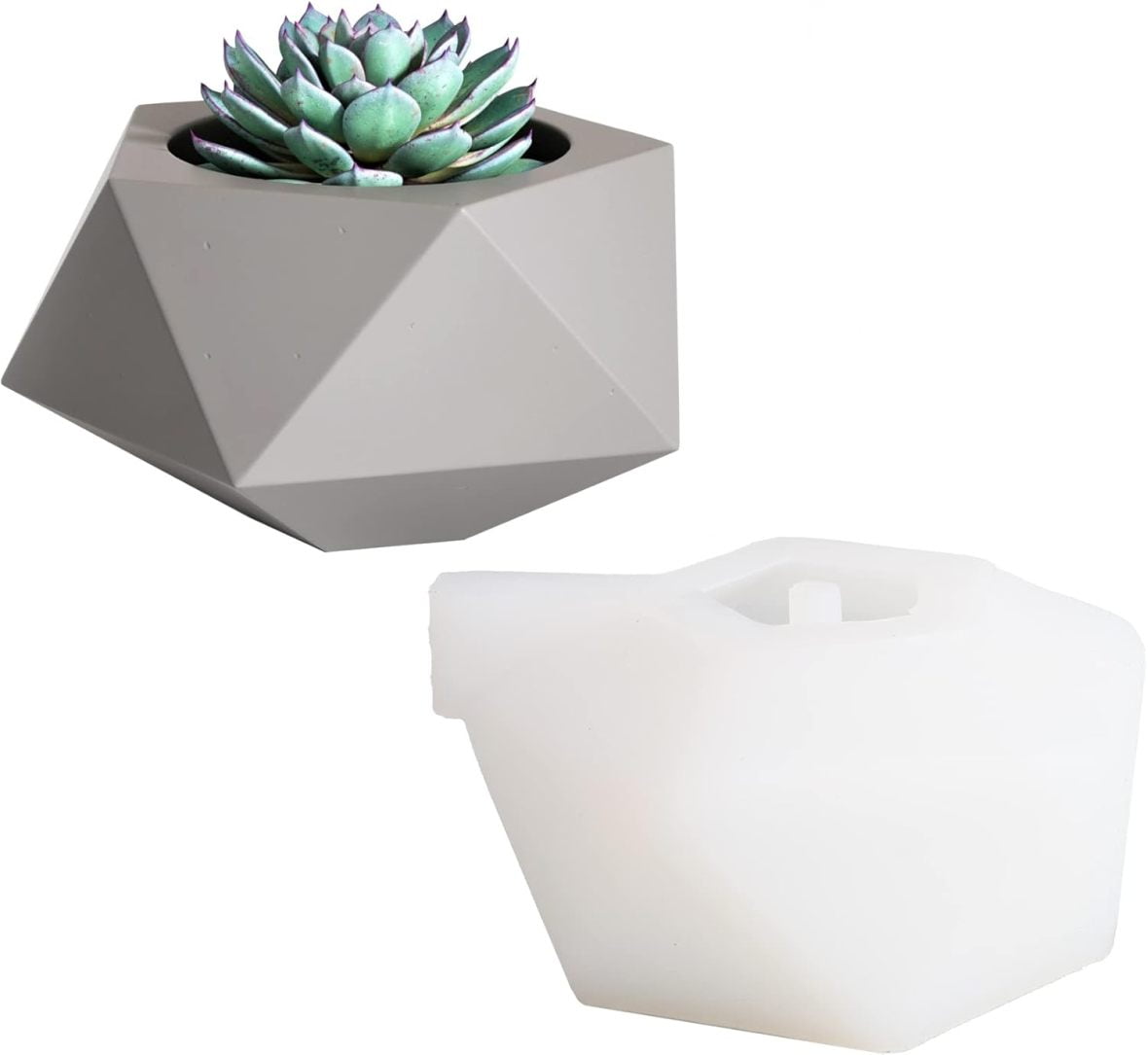 Flower Pot Silicone Mold Concrete Planter Mould Handmade Garden Bonsai ...