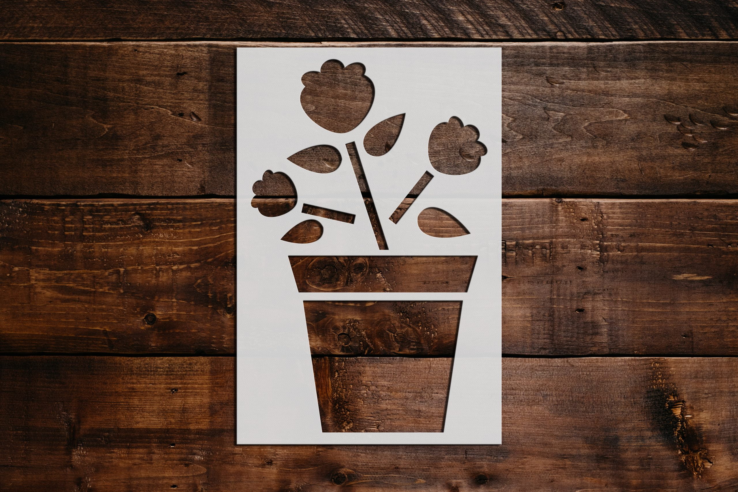 Flower Pot Stencil - Art and Wall Stencil (51"x90") - Walmart.com