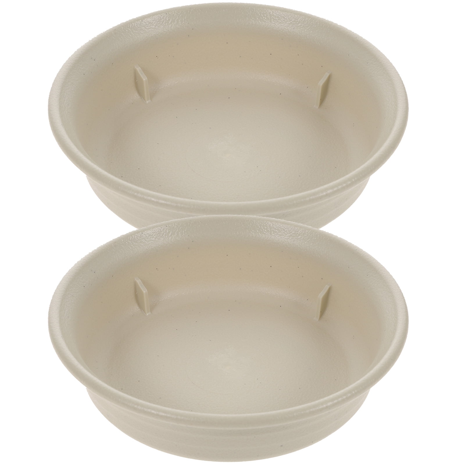 2 Pcs White Plastic Flower Pot Trays Plant Plates to Catch Water for ...