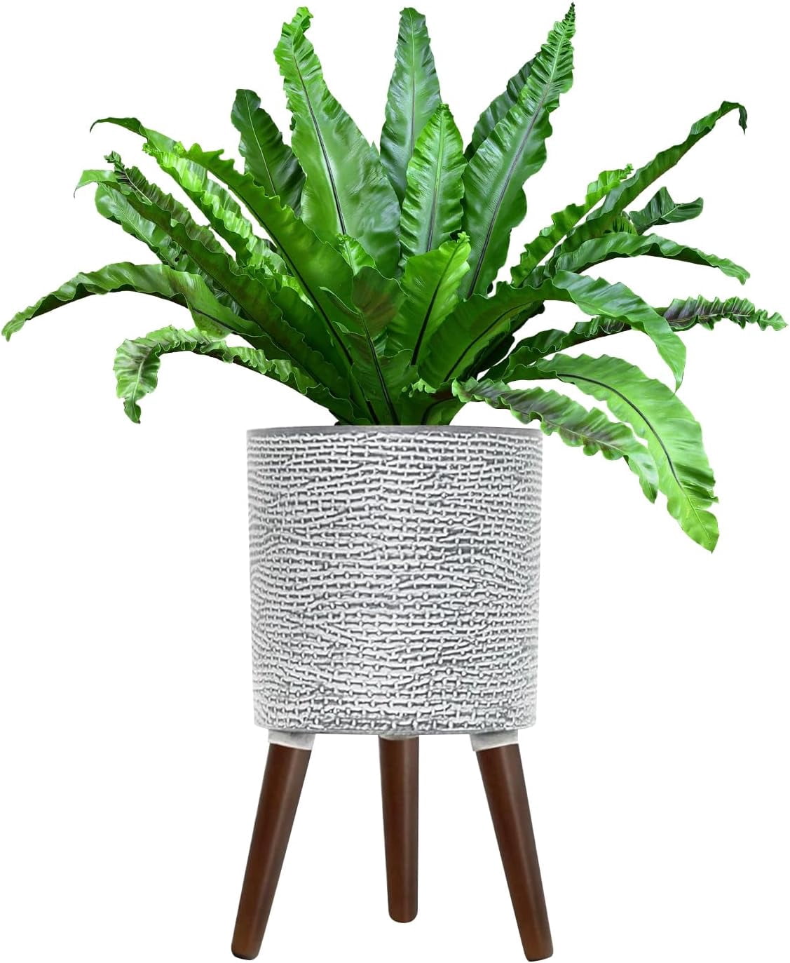 Flower Pot with Legs Tall Flower Pot with Drainage Holes for Indoor and ...