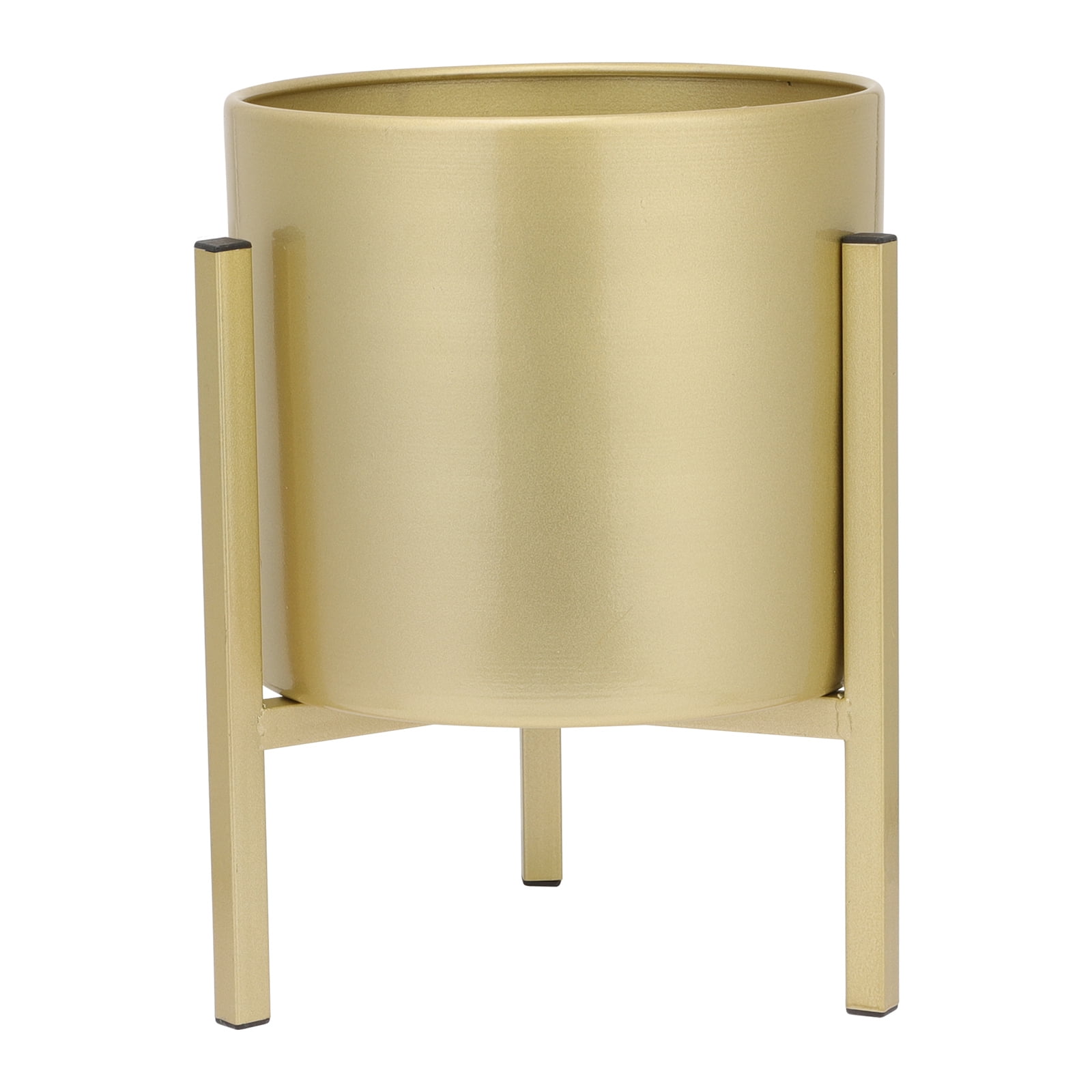 Flower Pot with Rack Removable Gold Plant Pots Indoor Golden - Walmart.com
