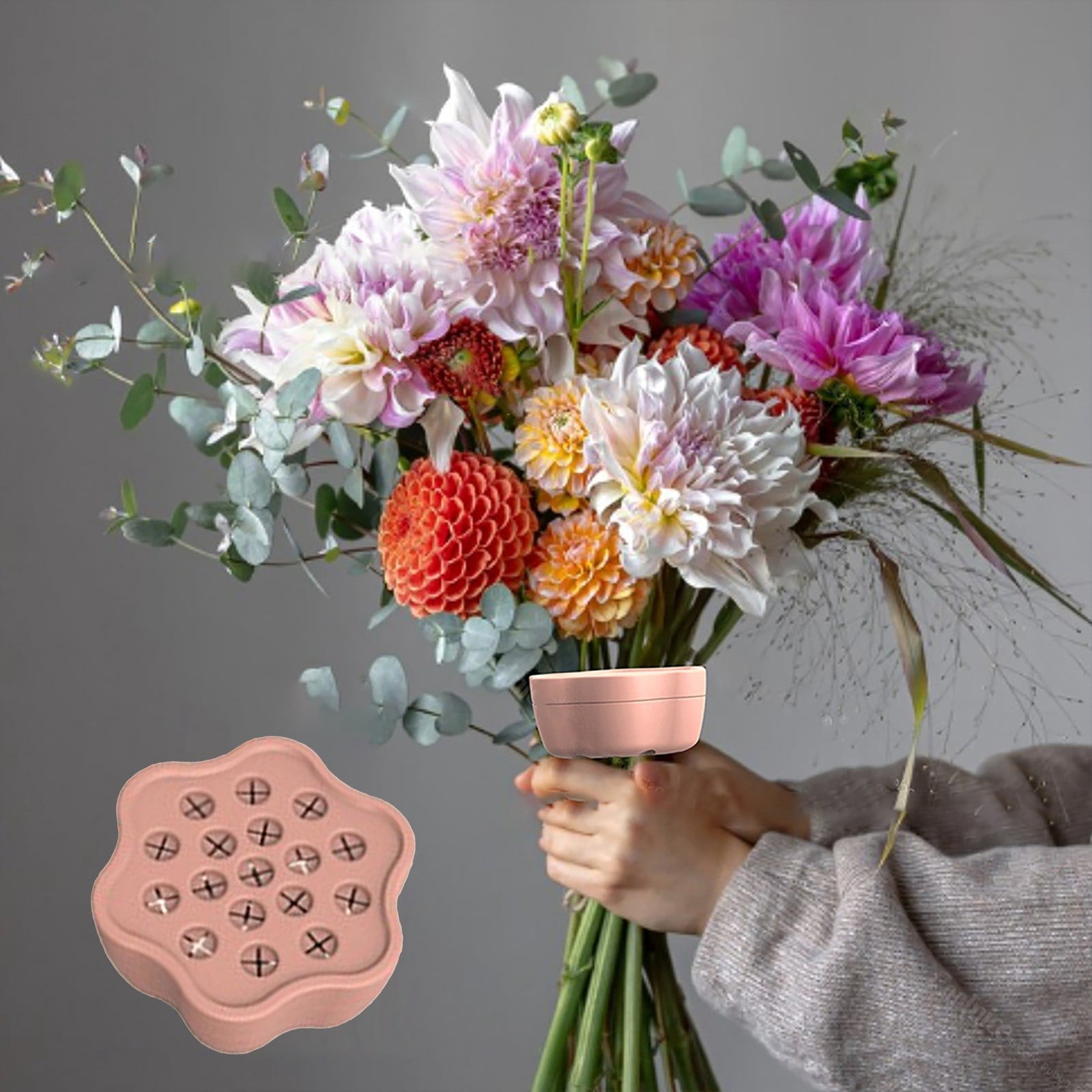 Flower Pots Have a taller design outdoor New Spiral Ikebana Stem Holder ...