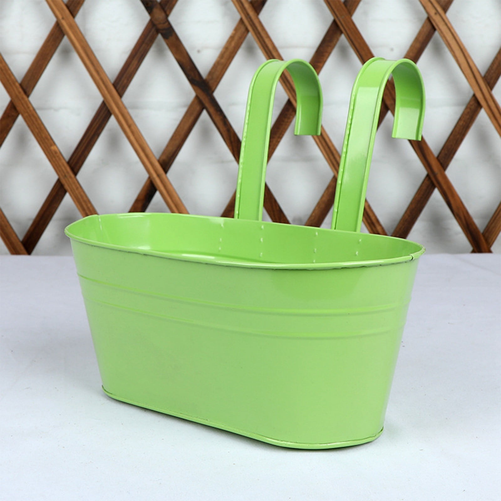 Flower Pots Metal Iron Hanging Flower Pots Garden Pots Balcony Planters ...