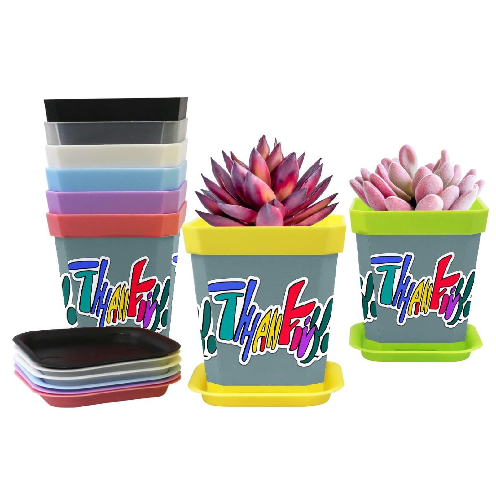 Flower Pots Plastic Planters Indoor Plant Pots, Thanksgiving Font Mini ...