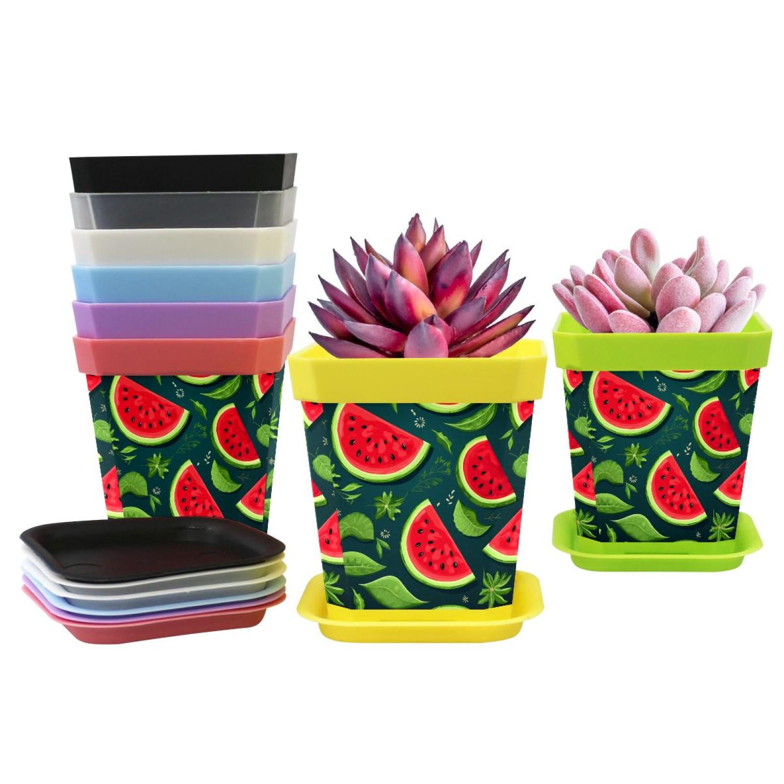 Flower Pots Plastic Planters Indoor Plant Pots, Watermelons Delicious ...