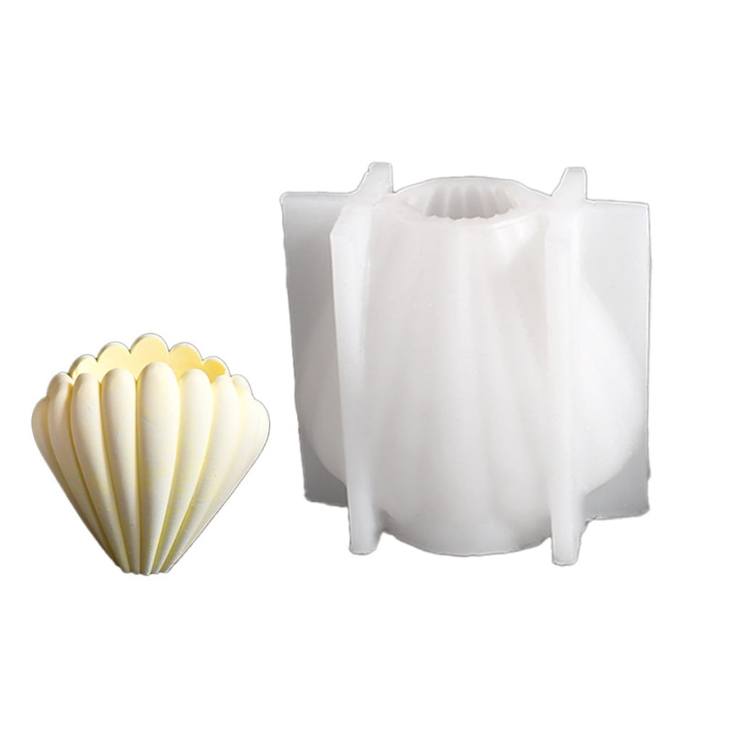 Flower Pots Silicone Molds Stripe Shell Vase Molds Epoxy Resin Molds ...
