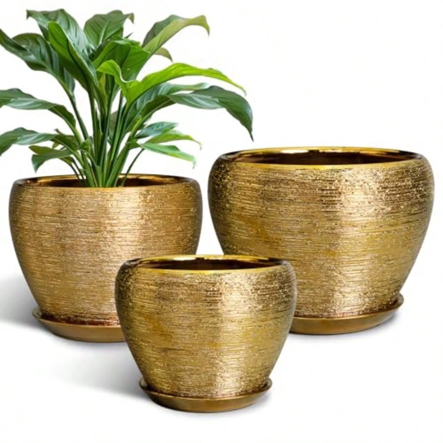 Flower Pots for Indoor and Outdoor Plants - Ceramic Pots 10 Inch 8 Inch ...