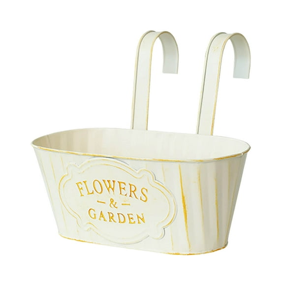 Flower Pots for Privacy Fence Hanging Planters - Metal Outdoor Window ...