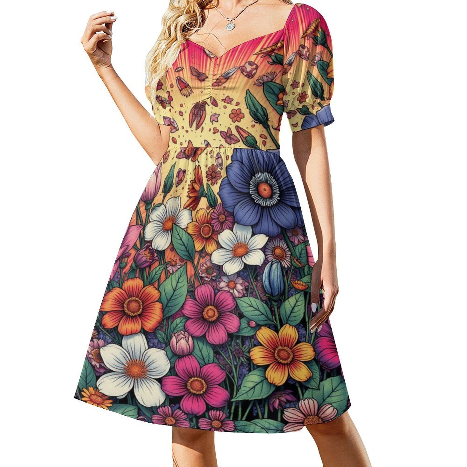 Flower Power 2025 Dress Evening Elegant And Chic Women for Outfits ...