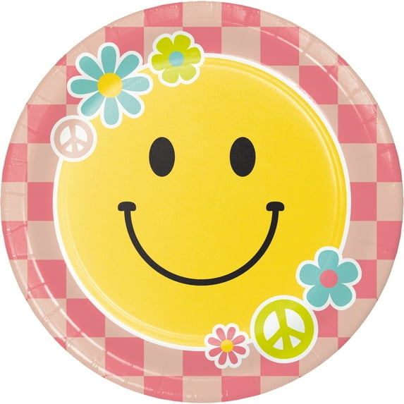 Flower Power Paper Plates, 24 ct - Walmart.com