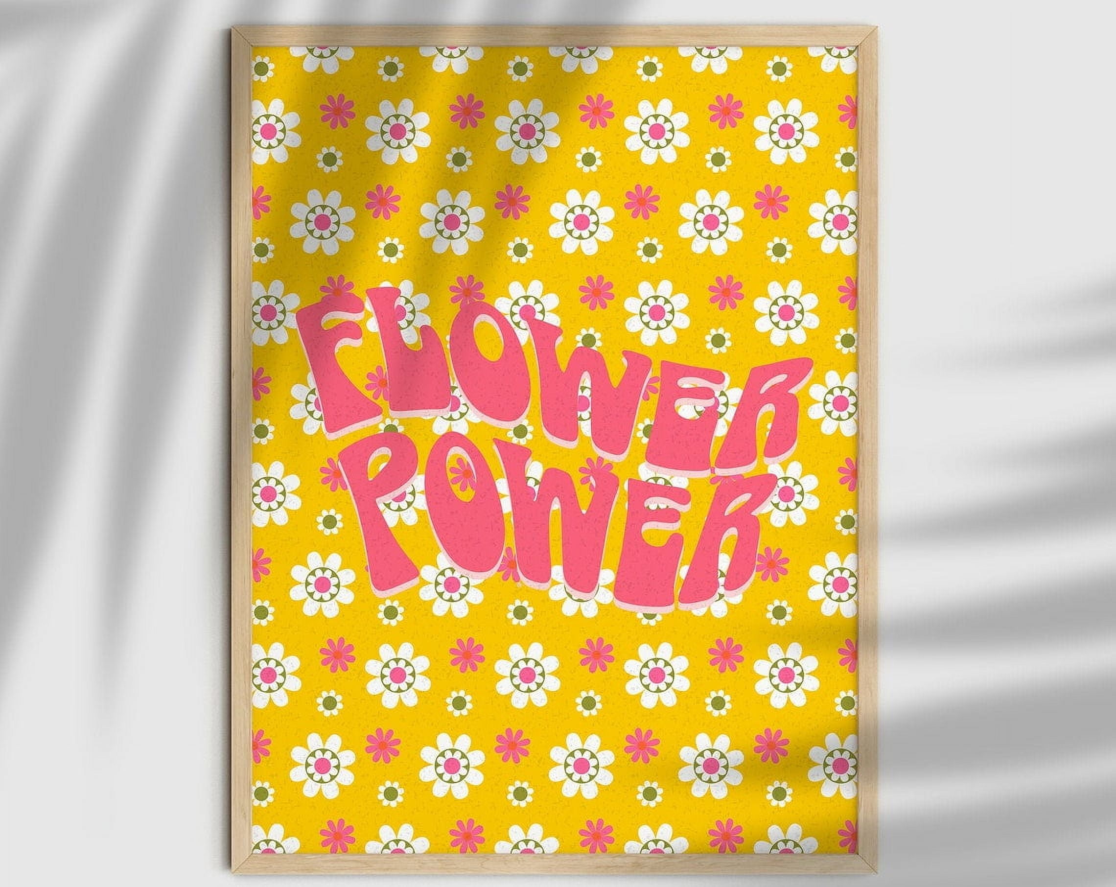 Flower Power Print, 70S Flower Poster, Retro 70S Home Decor, 60S ...