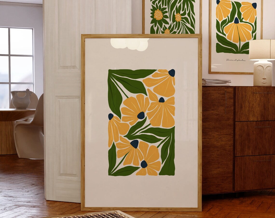 Flower Power Print, Y2K Poster, 70S Retro Poster, Trendy Wall Art ...