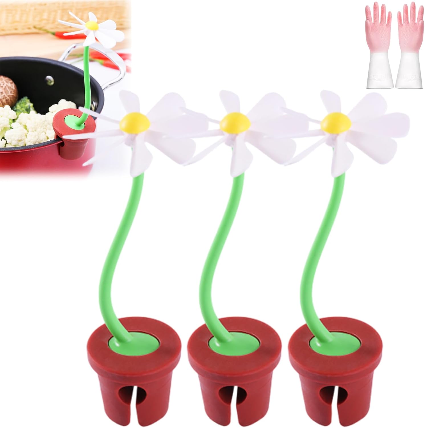 Flower Power Steam Releaser, Boil Over Spill Stopper, Steam Releaser ...
