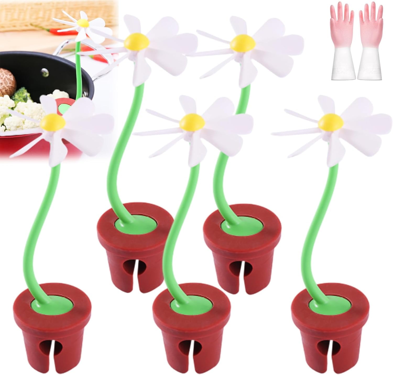 Flower Power Steam Releaser, Boil Over Spill Stopper, Steam Releaser ...