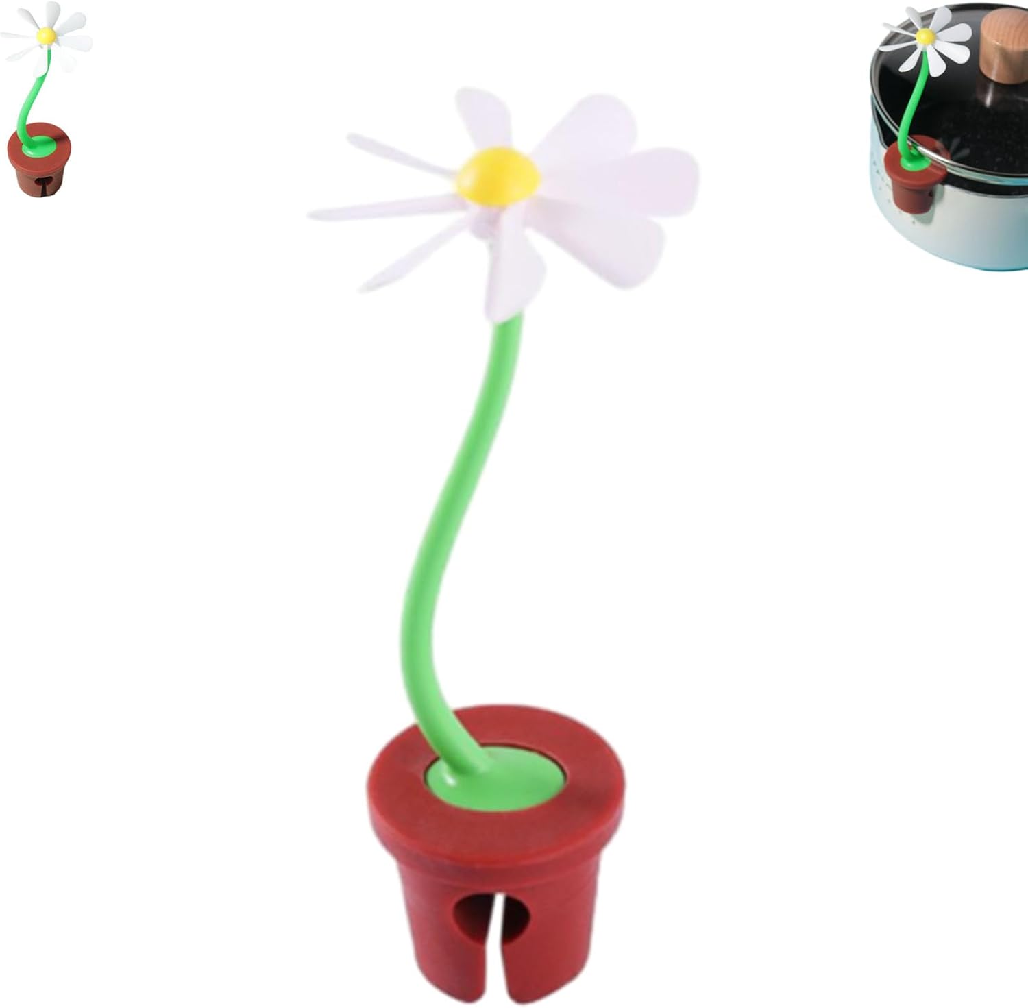 Flower Power Steam Releaser, Little Daisy Flower Lid Raised Spill ...