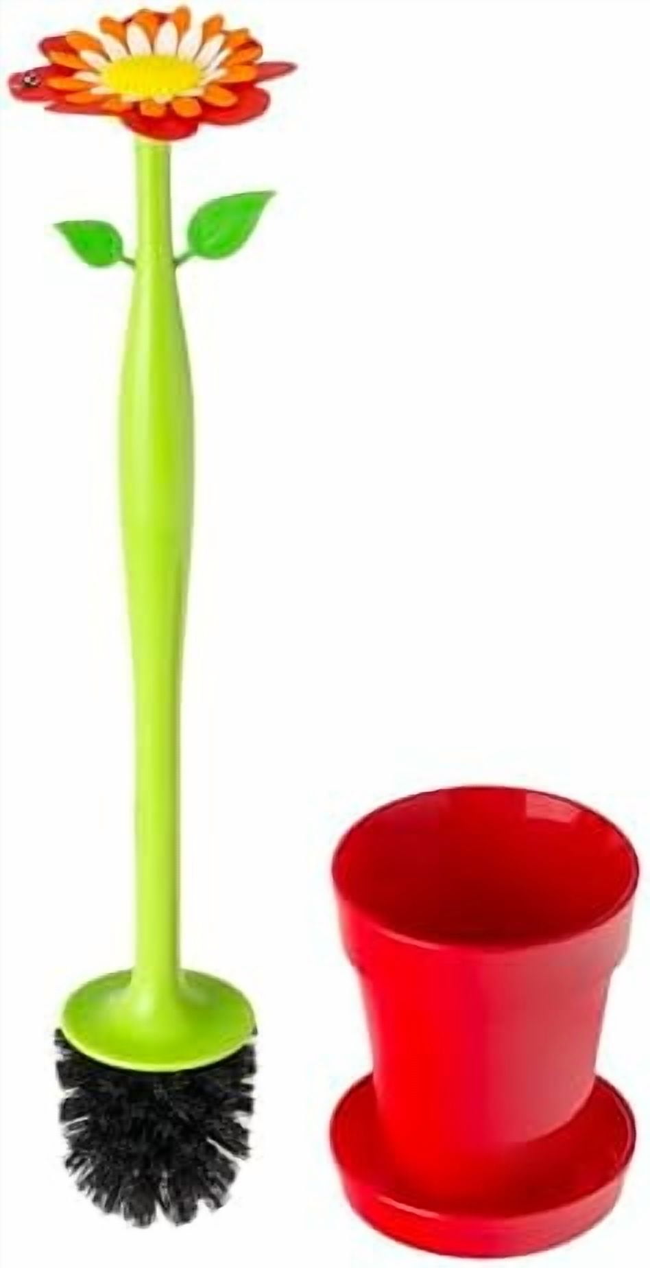 Flower Power Toilet Brush and Holder Set, Toilet Bowl Cleaner with ...